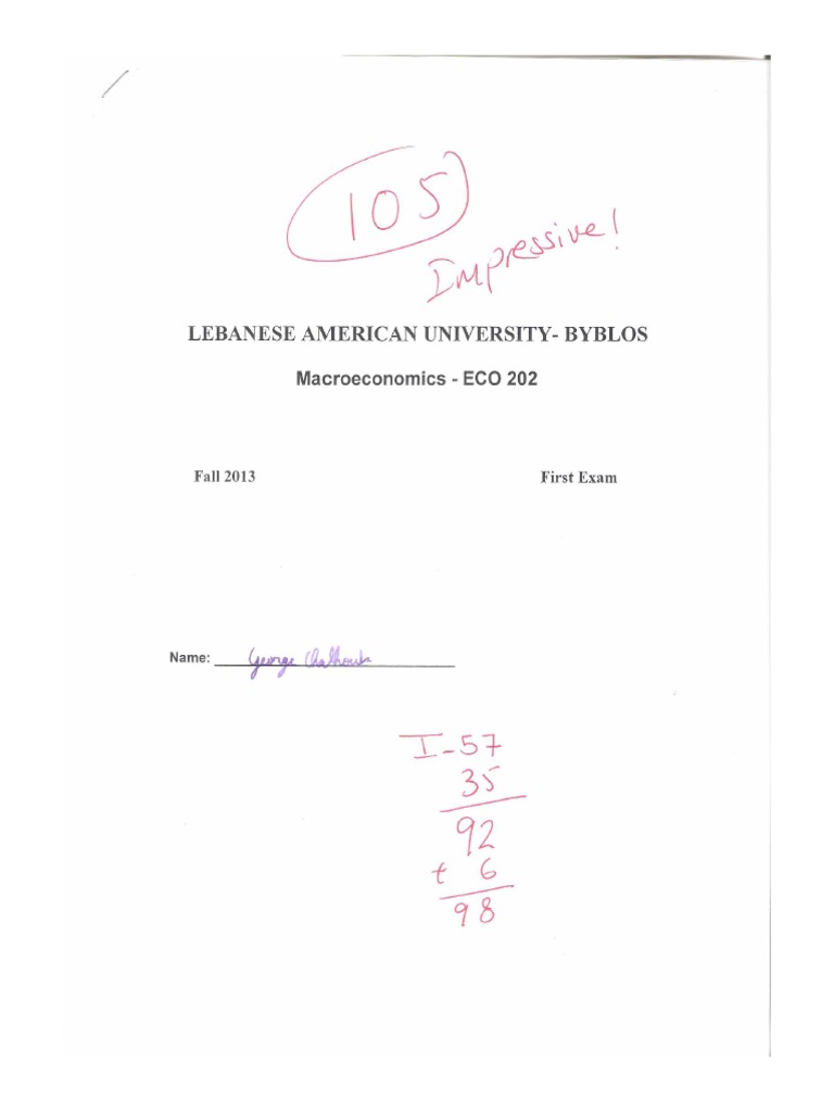 Eco Exam 1 Habib | PDF