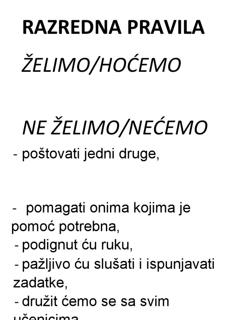 Razredna Pravila | PDF