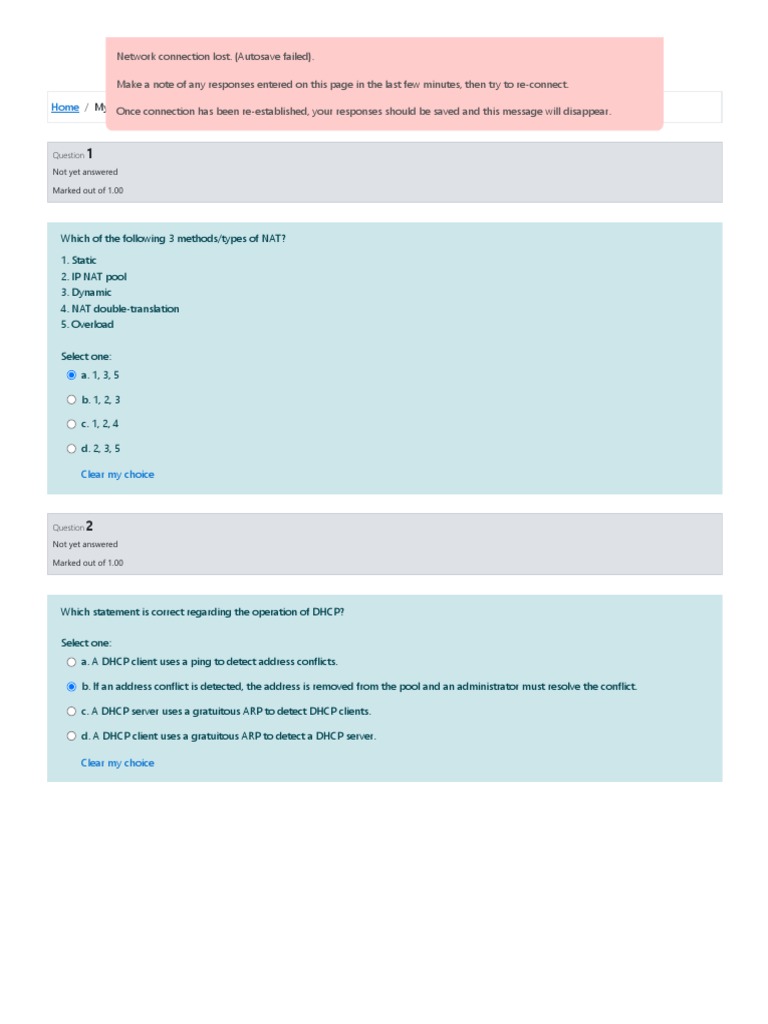 Data Communications and Networking 2 - Final Quiz 2 | PDF | Ip Address ...