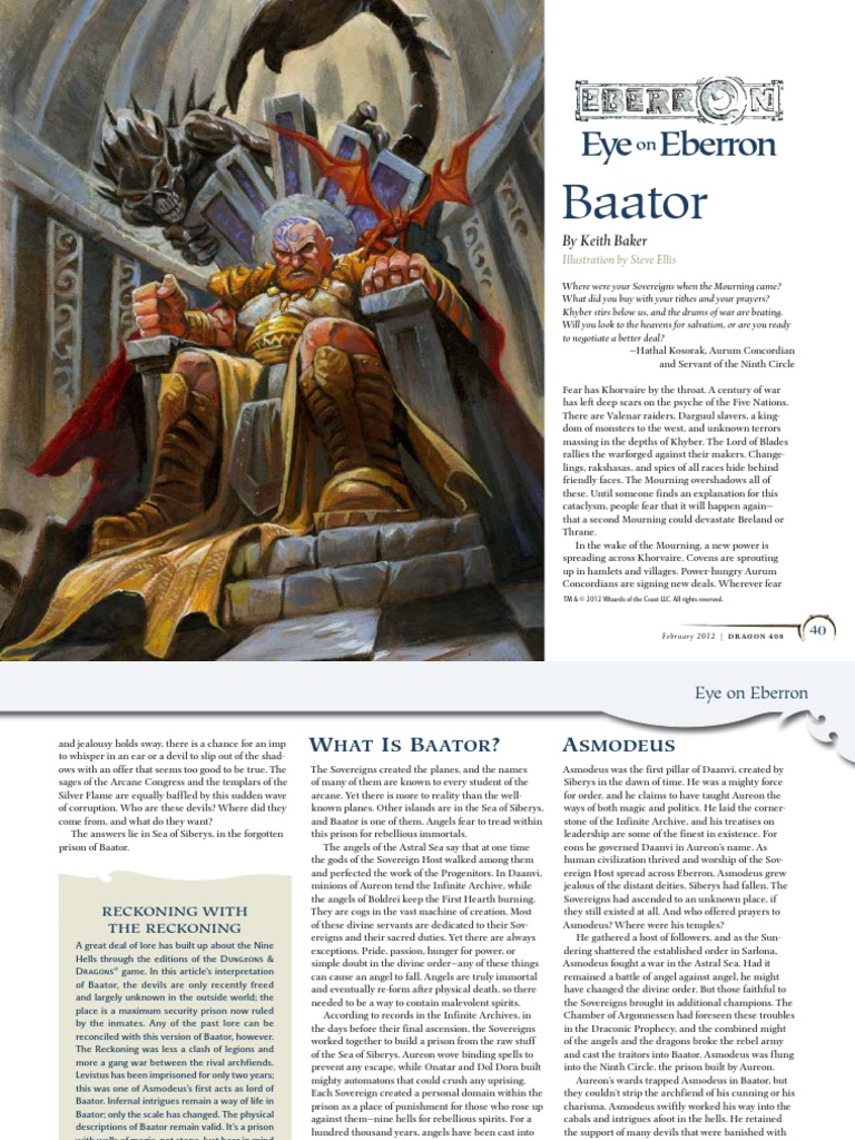 Dragon #408 - Baator | PDF | Dungeons & Dragons