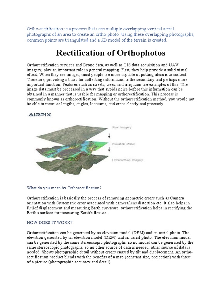 Rectification of Orthophotos: What Do You Mean by Orthorectification ...