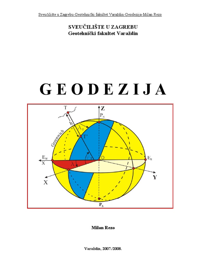 Predavanje Geodezija GFV 01 | PDF