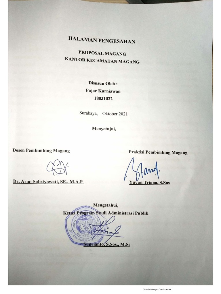 TTD Proposal Magang | PDF