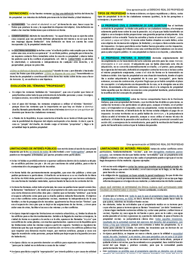 Derecho de Propiedad | PDF | Propiedad | Roma antigua