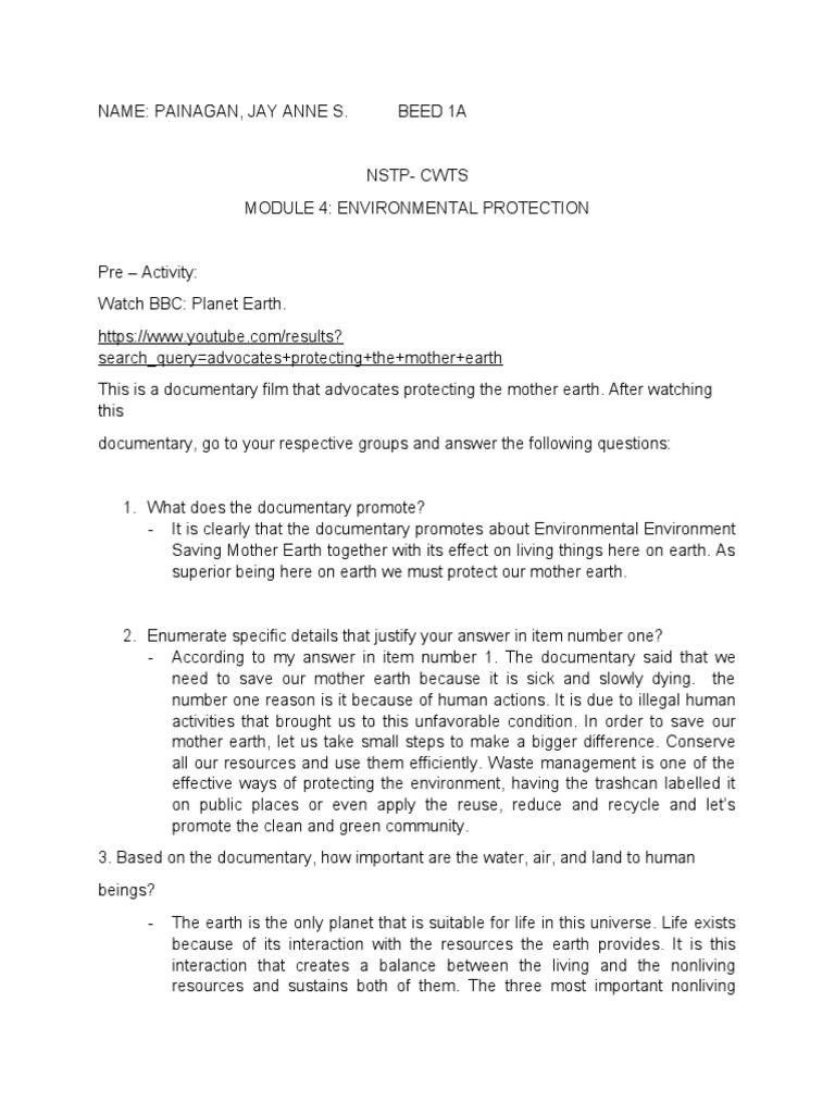 Module 4 NSTP Environmental Protection | PDF | Waste Management | Waste