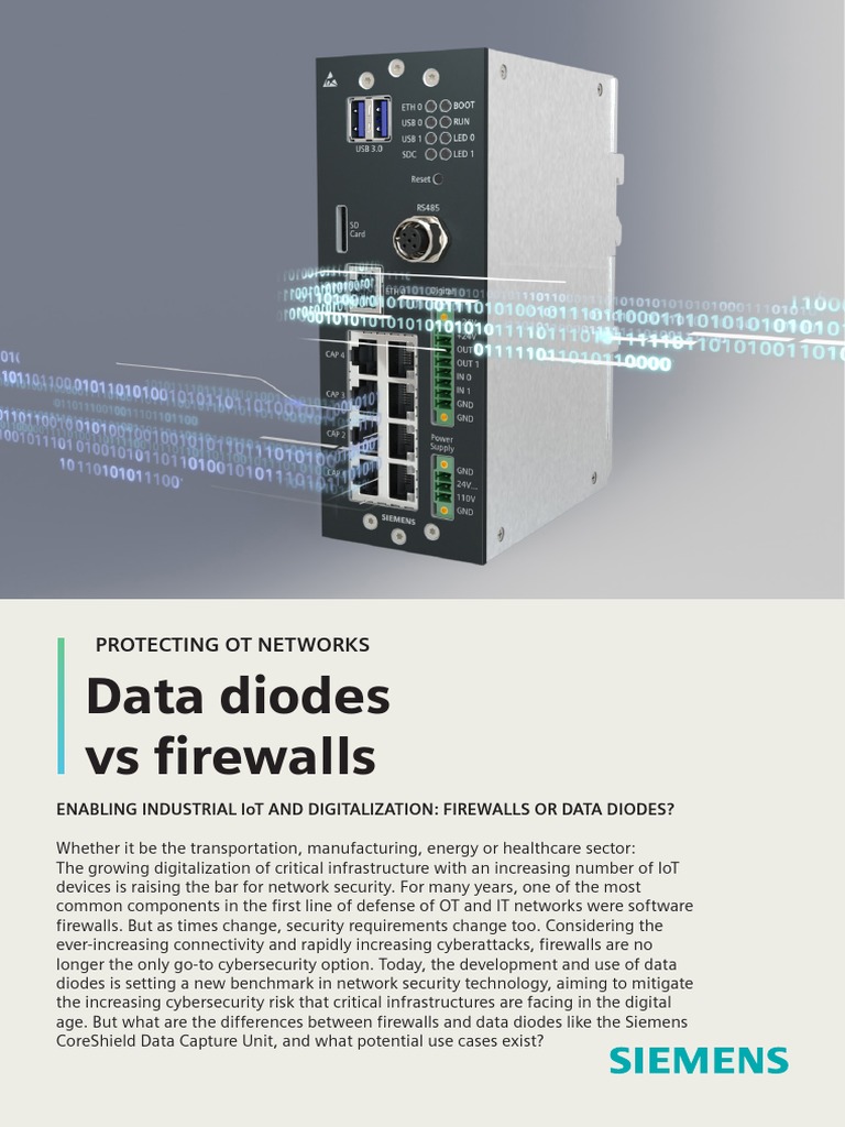 PROTECTING OT NETWORKS: DATA DIODES VS FIREWALLS | PDF | Computer Network | Firewall (Computing)