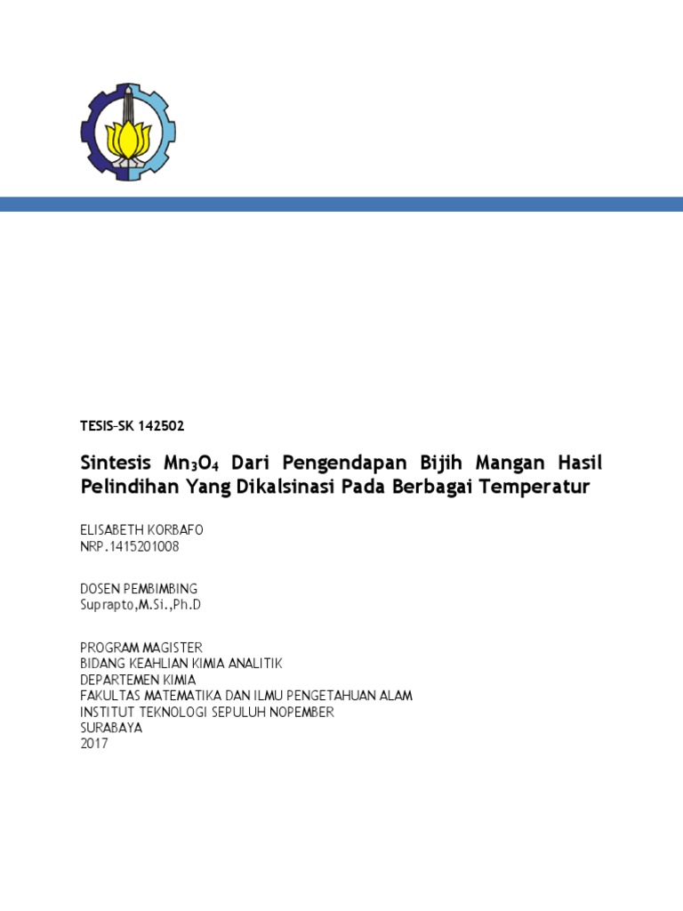 Sintesis Mn3O4 dari Bijih Mangan | PDF | Sains & Matematika