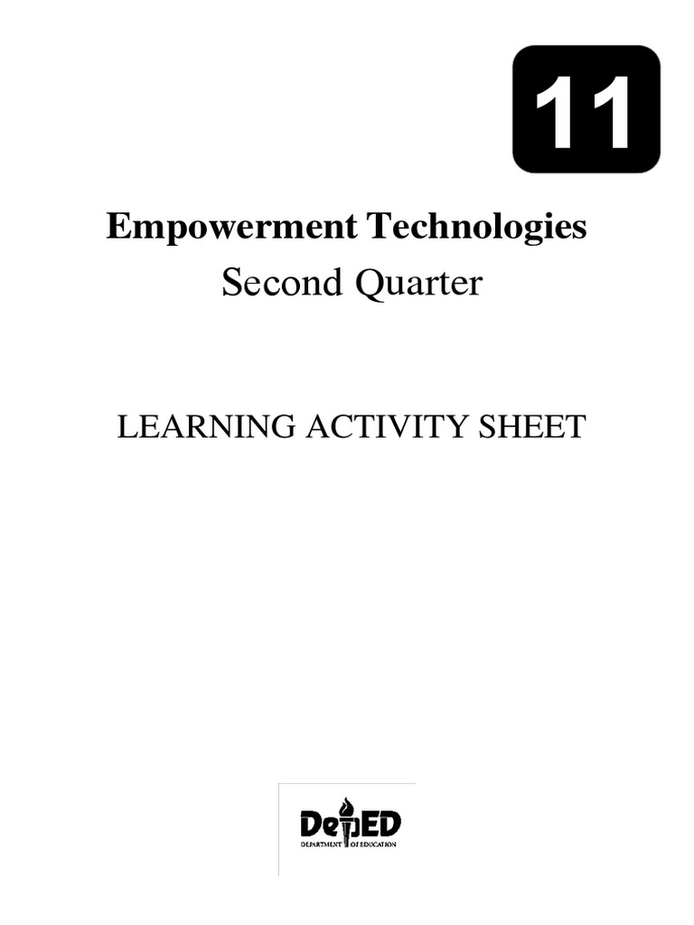 Empowerment Technologies Quarter 2 LAS | PDF | Educational Technology ...