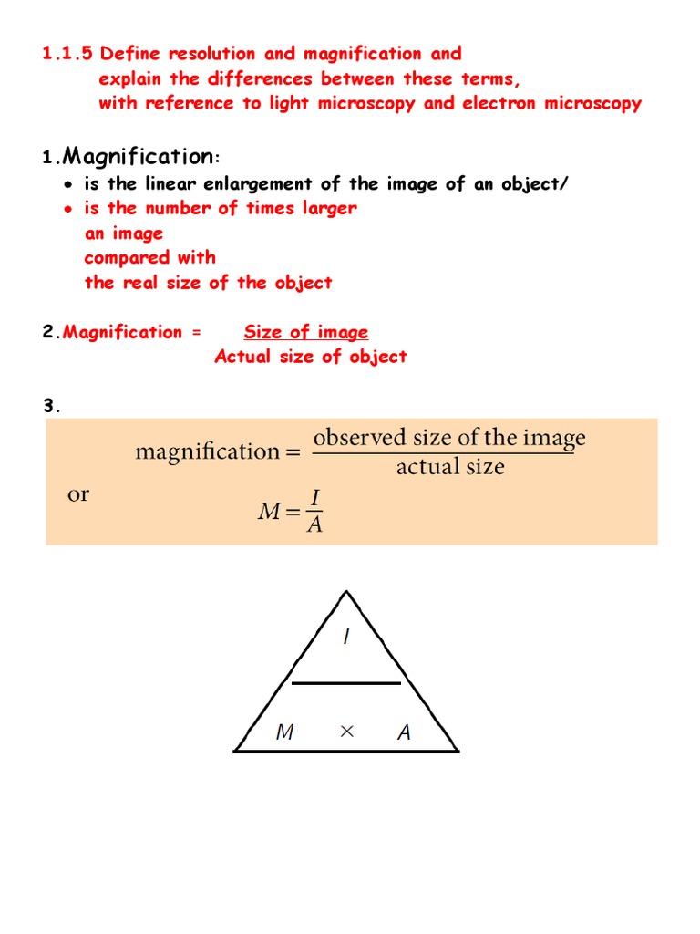 Magnification vs. Resolution Explained | PDF | Angular Resolution ...