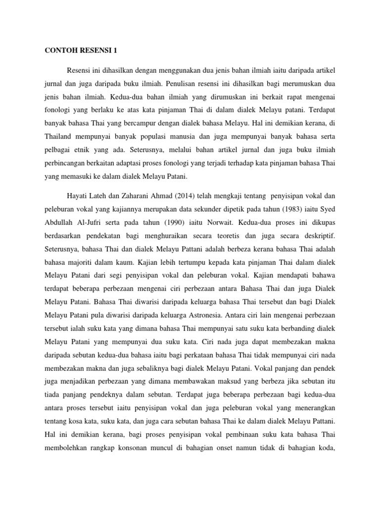 Contoh Resensi | PDF