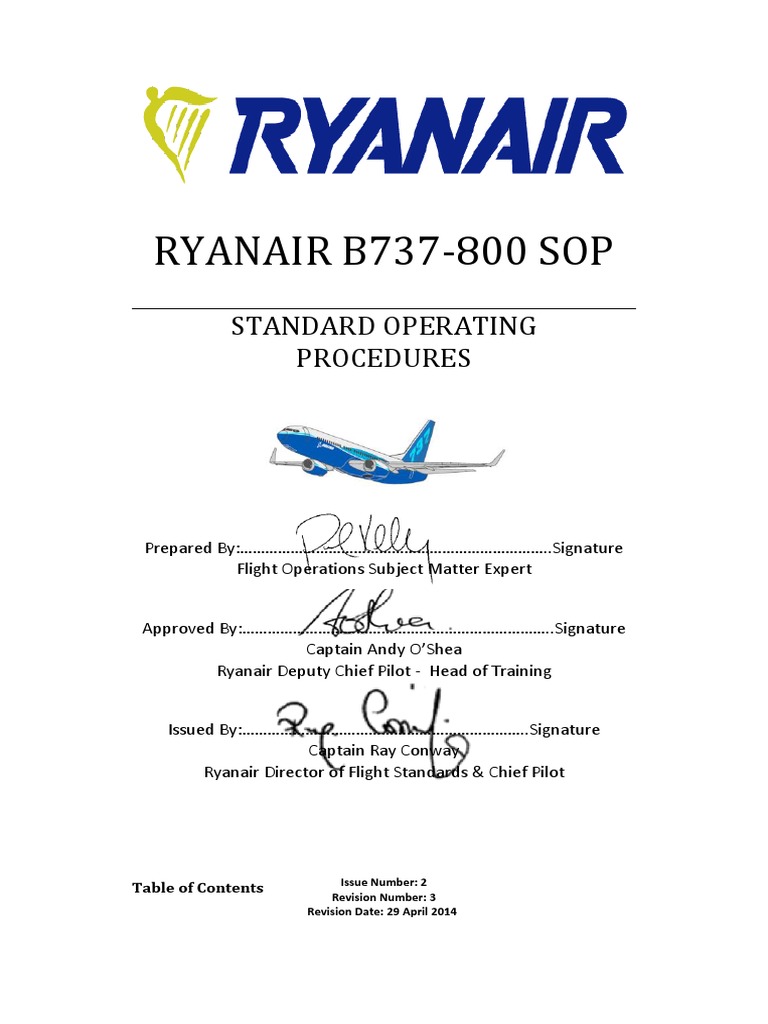 SOP Manual Rev 24 2 - Flattened | PDF | Aviation | Aircraft
