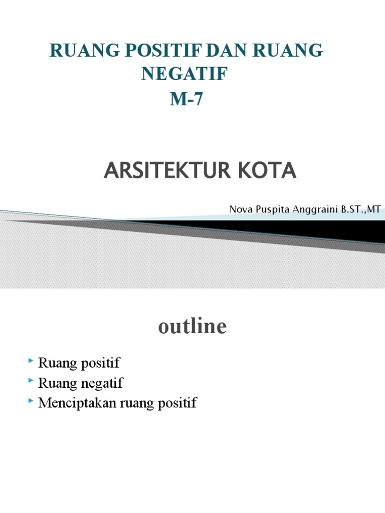 Memahami Ruang Positif dan Negatif dalam Arsitektur Kota | PDF