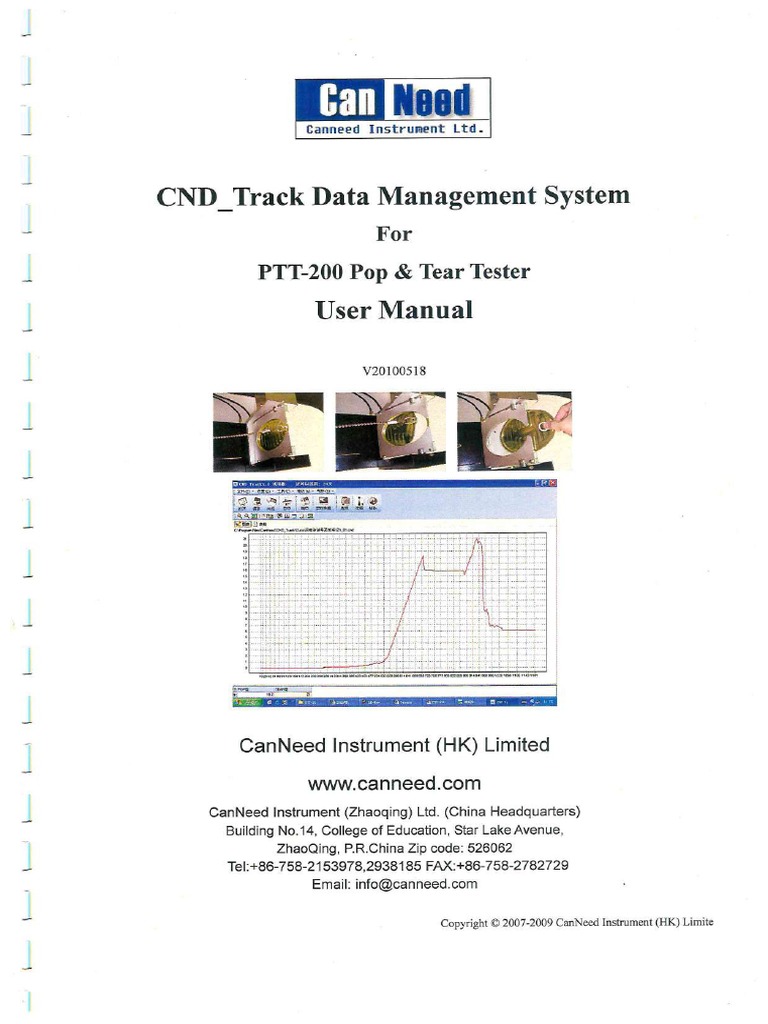 POP & TEAR TESTER - User Manual | PDF