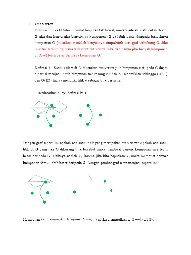 Matdis Materi Cut Vertex Dan Cut Edges | PDF
