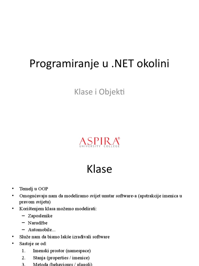 No 2 Klase I Objekti | PDF