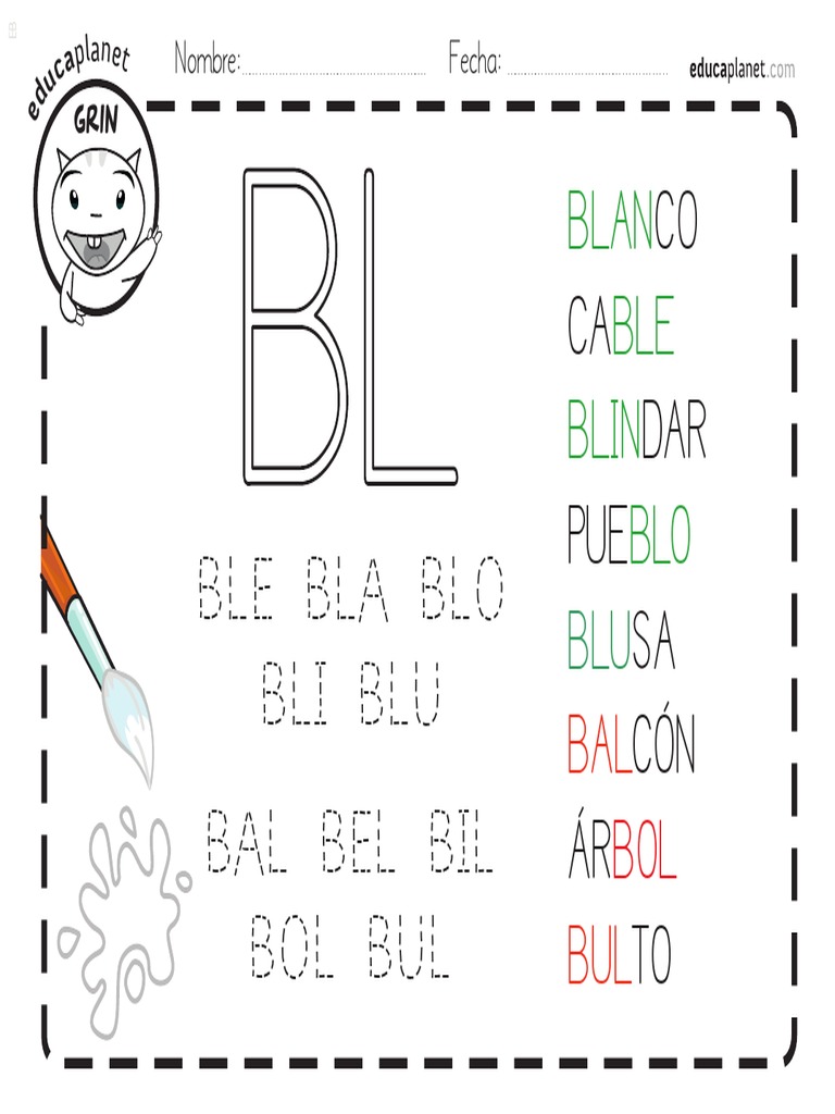 Doble Consonante Con L | PDF