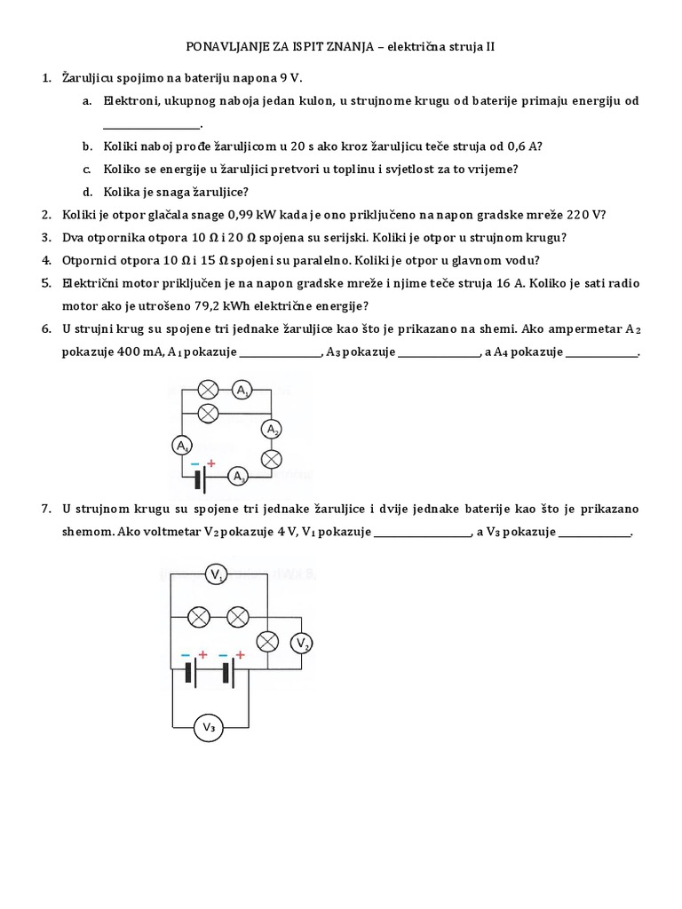 Ponavljanje Za 2pp Struja II | PDF