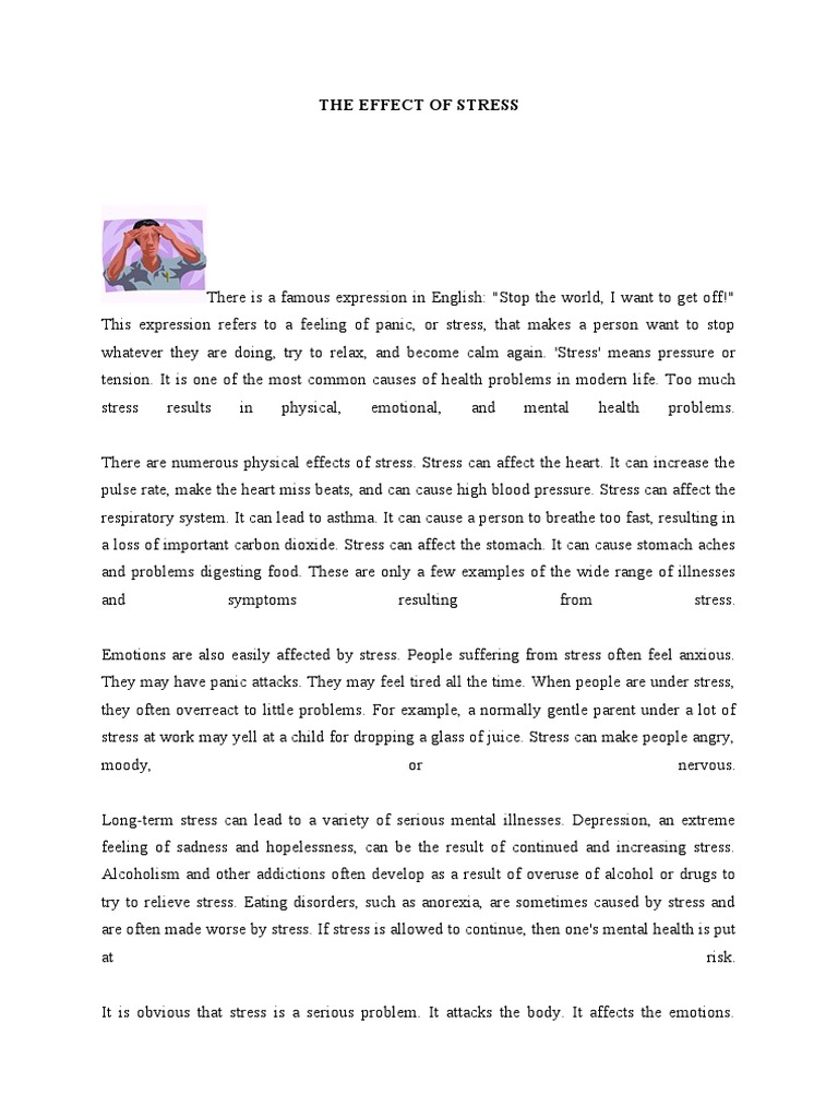 THE EFFECT OF STRESS-Felisha | PDF | Stress (Biology) | Mental Disorder