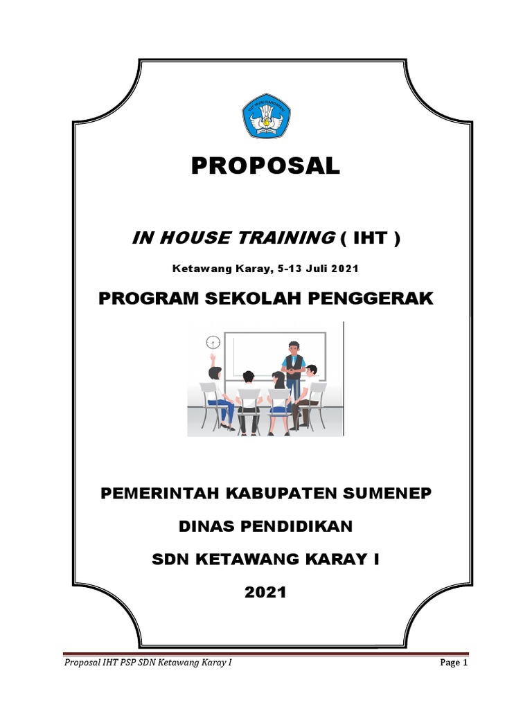 Rencana Pelaksanaan, Proposal Iht - SDN Ketawang Karay I | PDF | Karier & Perkembangan