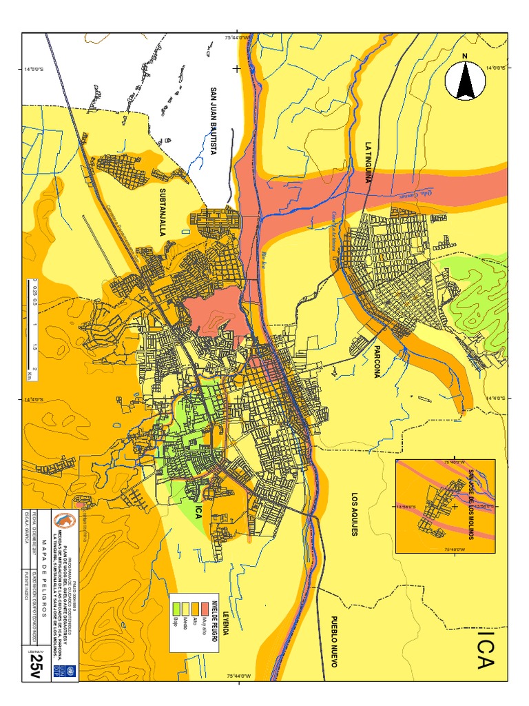 Mapa de Riesgos en Distritos de Ica | PDF
