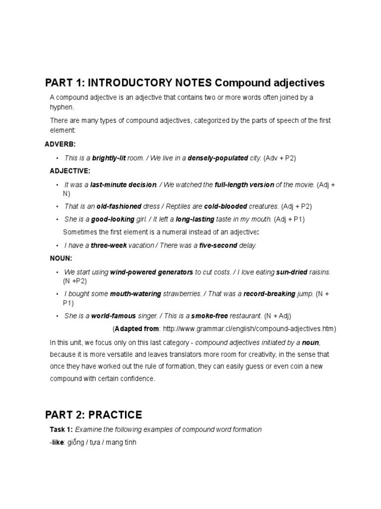 BDNC Week 3 | PDF | Adjective | Vietnam