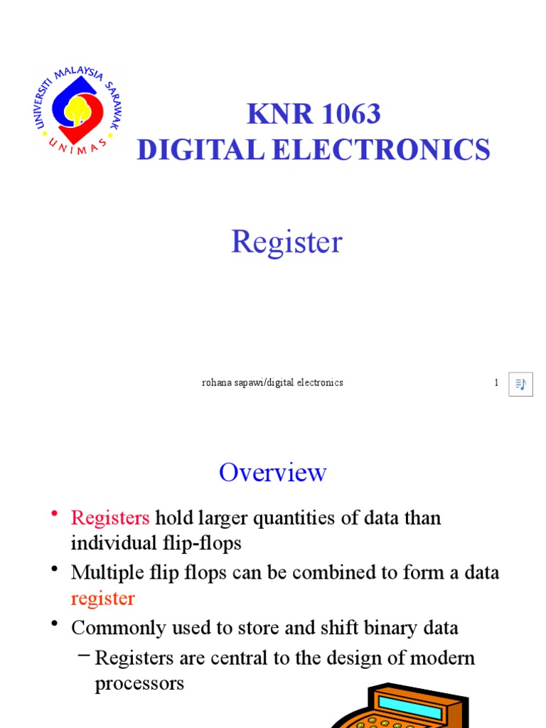 KNR 1063 Digital Electronics: Register | PDF | Digital Electronics ...