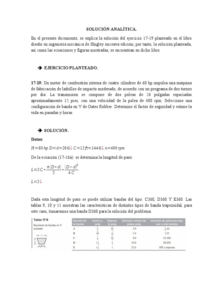 Ejercicio 17-19 (Solucion Analitica) | PDF | Mecanica clasica | Mecánica