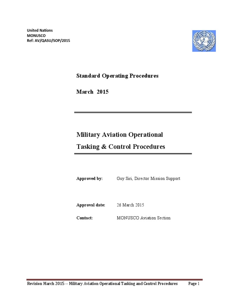 Military Aviation Operational Tasking & Control Procedures: Standard ...