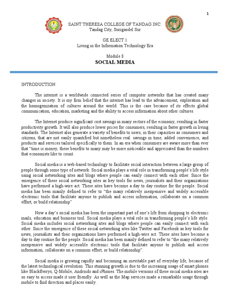 Module 8 The Internet and Social Media Part 3 | PDF | Social Media ...