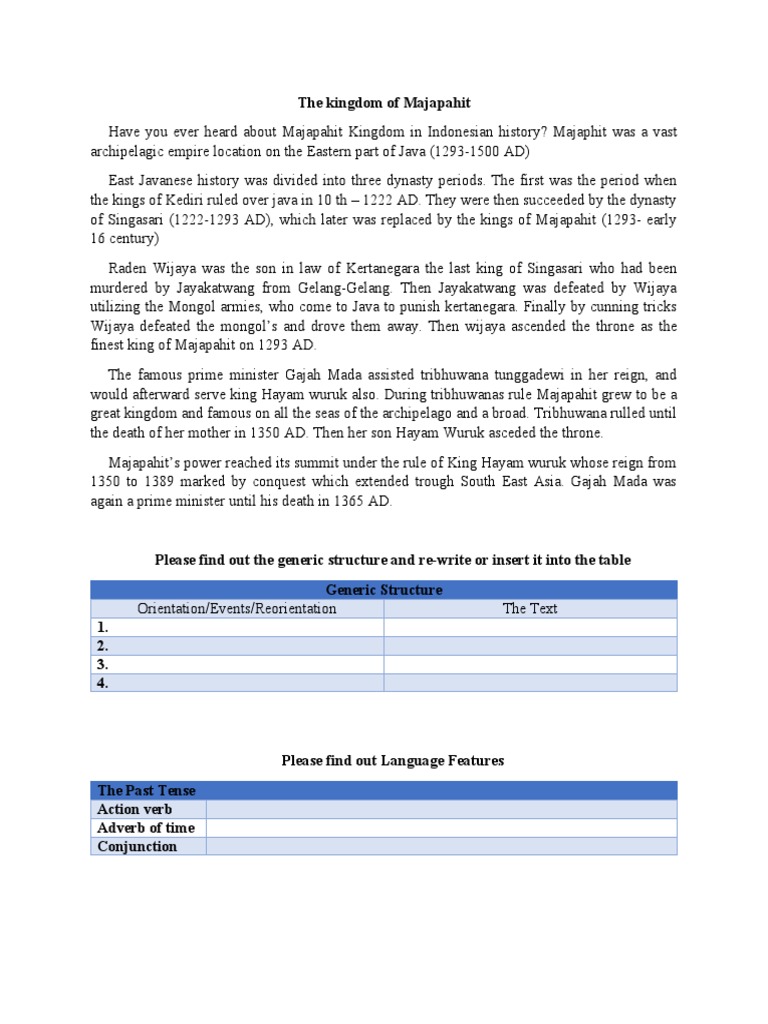 Historical Recount Text (Homework) | PDF