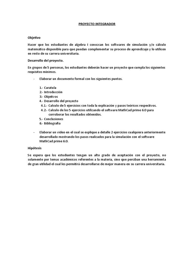 Proyecto Integrador (Algebra I) | PDF | Informática