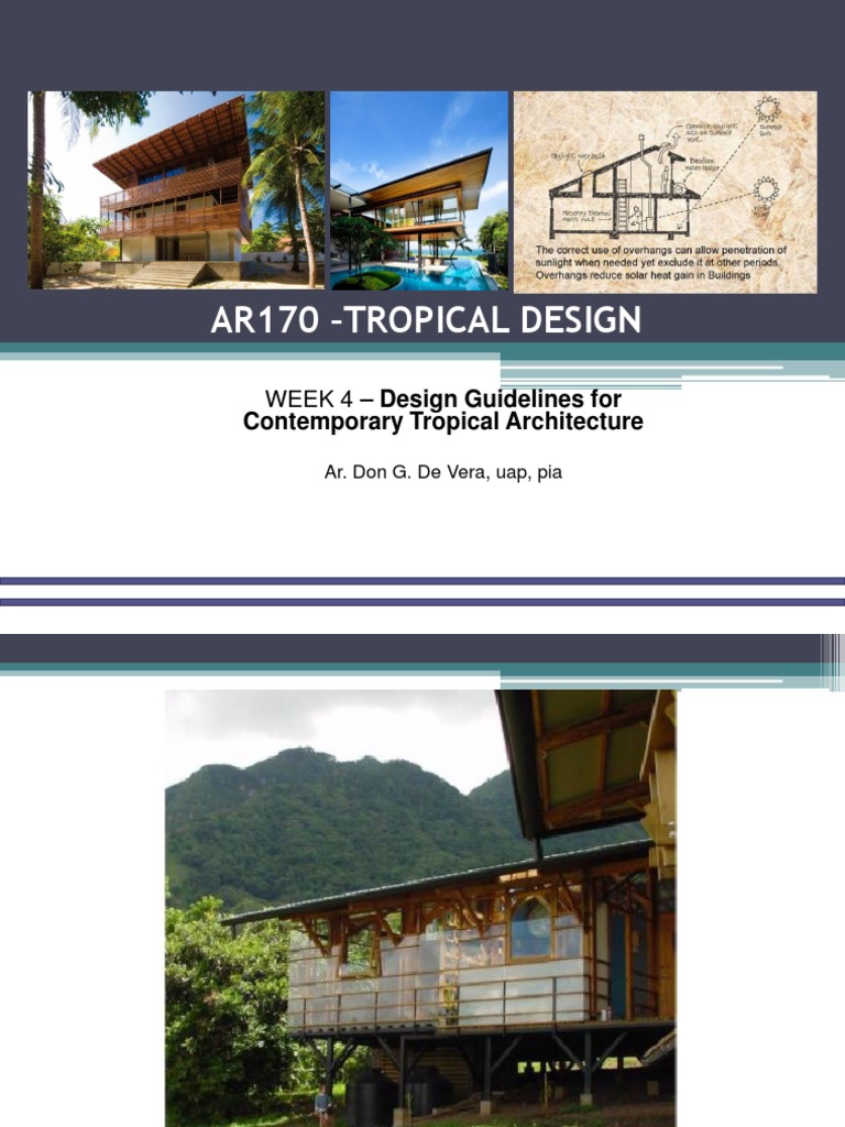 TD 972020 Contemporary Tropical Architecture | PDF | Roof | Ventilation ...