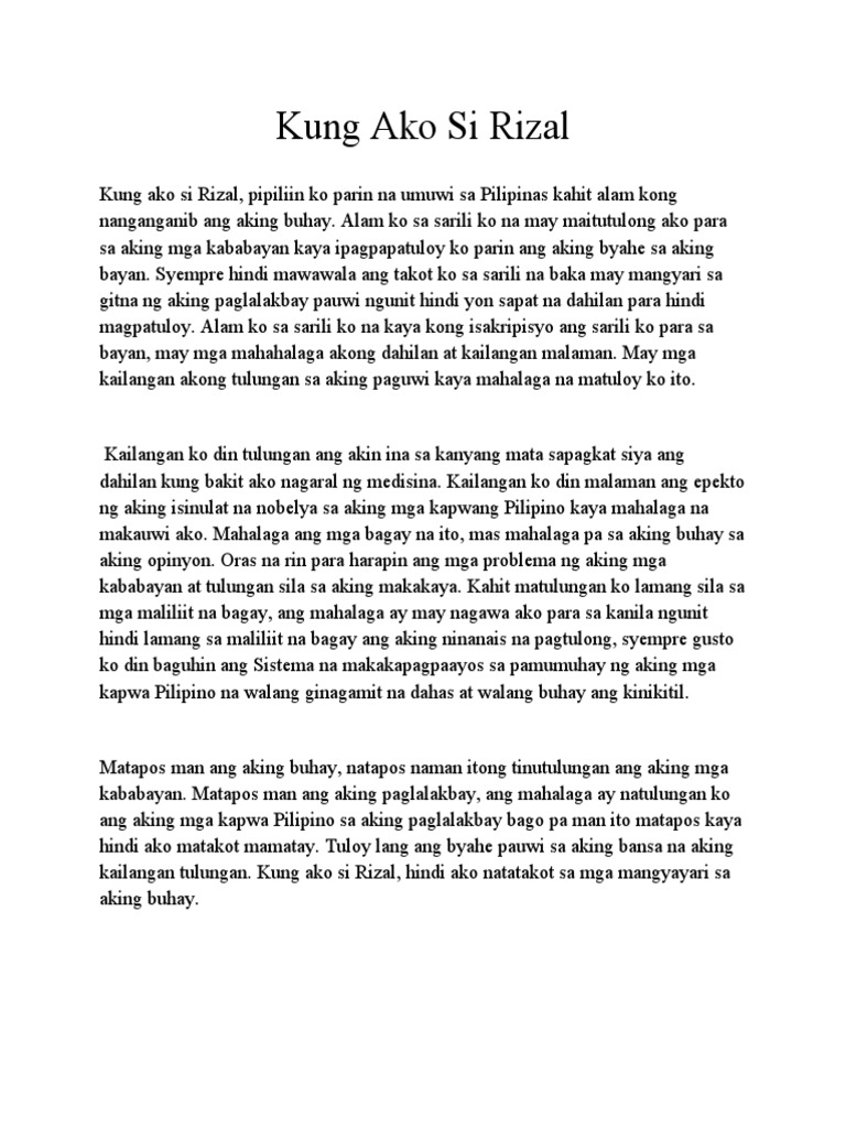 Kung Ako Si Rizal | PDF
