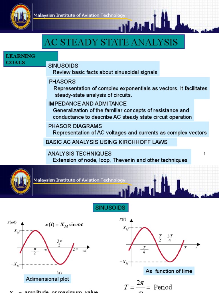 Ac Steady State Analysis: Learning Goals | PDF | Electrical Impedance | Electrical Engineering