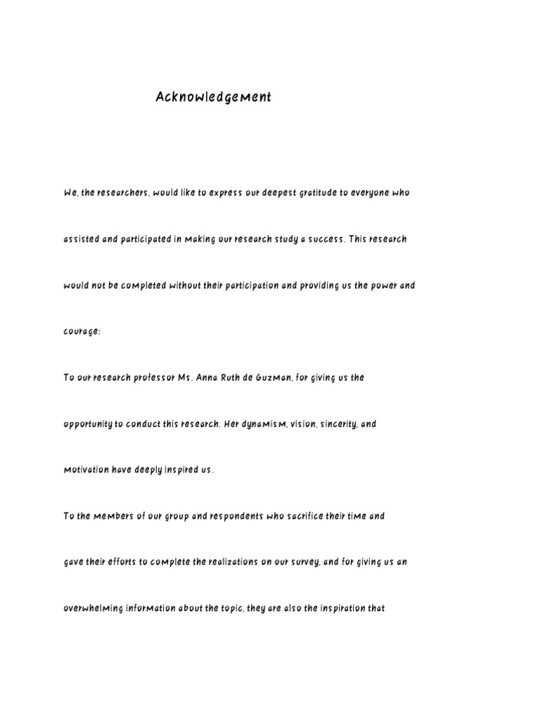 Acknowledgement and Dedication | PDF