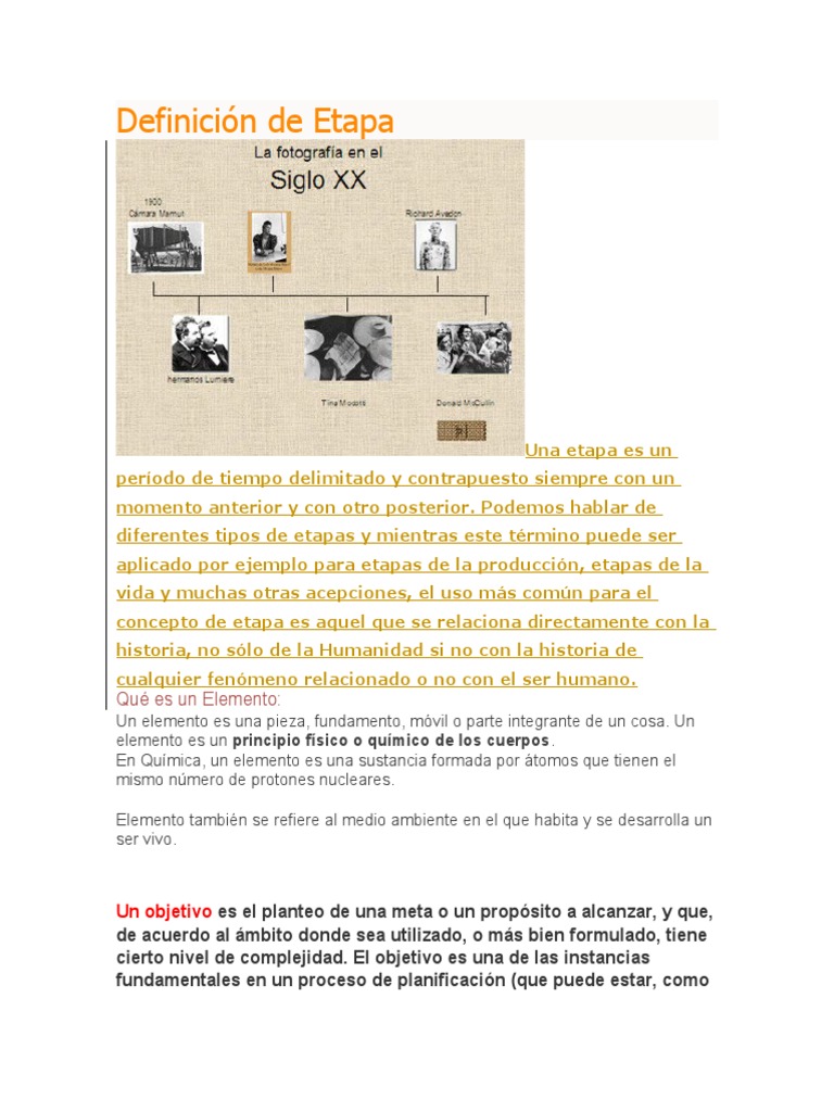 Definición de Etapa | PDF | Química | Cognición