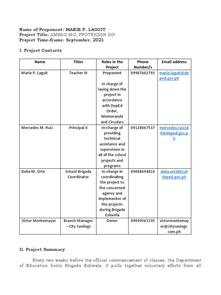 Hygiene Kits Project for Teachers' Safety | PDF | Teachers