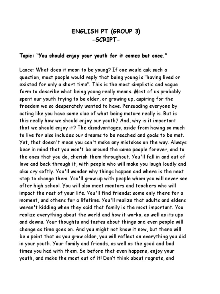 English PT (Script) | PDF