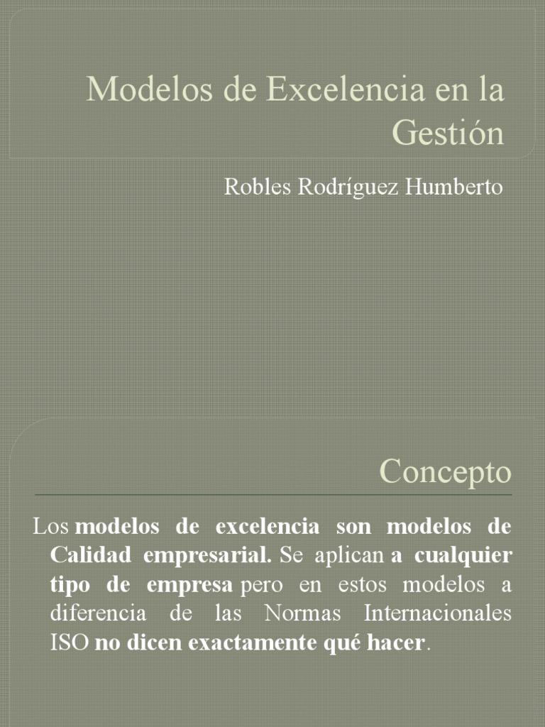 Modelos de Excelencia | PDF | Calidad (comercial) | Business
