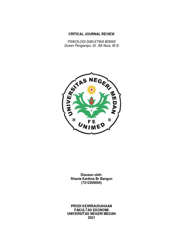 Critical Journal Review Pdeb Shania Karibna (7212260004) | PDF | Karier ...