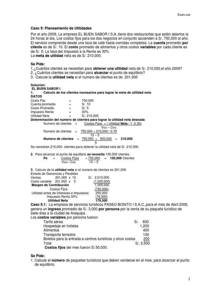 Caso 9 - Doc | PDF | Ingresos | Economias