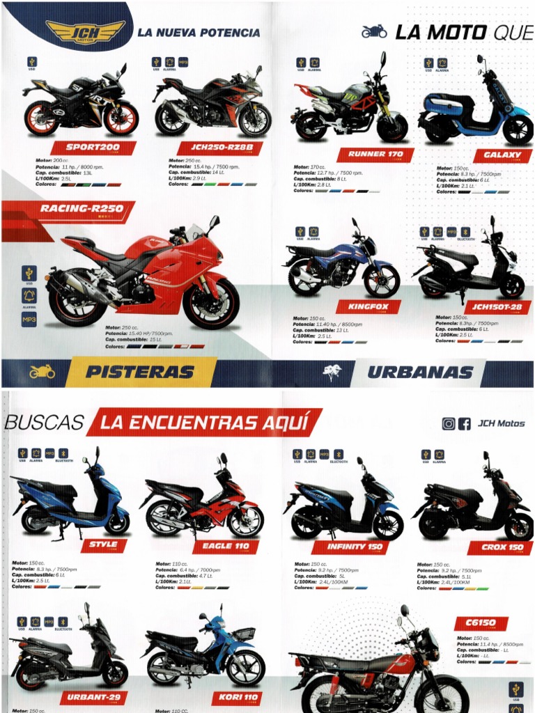 Catalogo Motos JCH | PDF