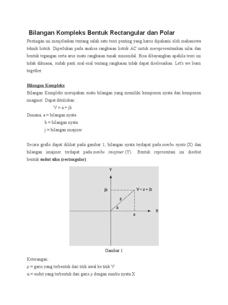 Bilangan Kompleks Bentuk Rectangular Dan Polar | PDF | Metode & Bahan Ajar