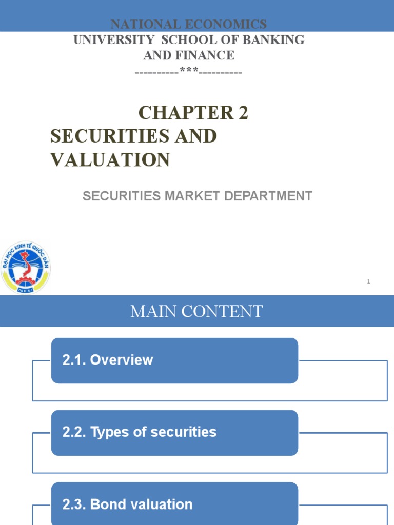 Securities Overview and Valuation Guide | PDF | Bonds (Finance ...