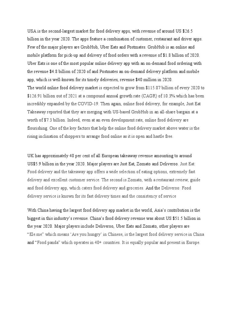 Food Delivery | PDF | Business | Food And Drink