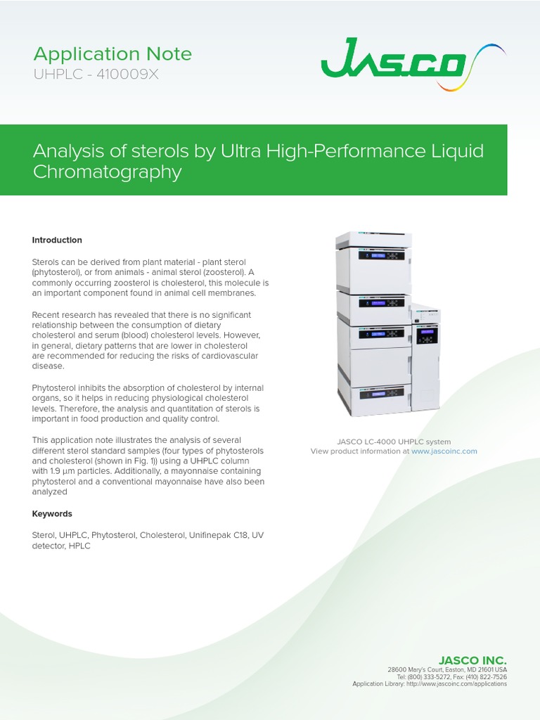 B-Sitosterol HPLC UV Jasco | PDF | High Performance Liquid ...