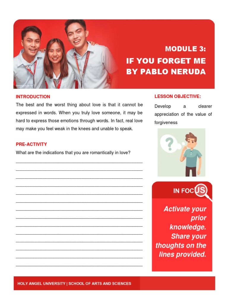 Lesson 11 - If You Forget Me | PDF | Chile