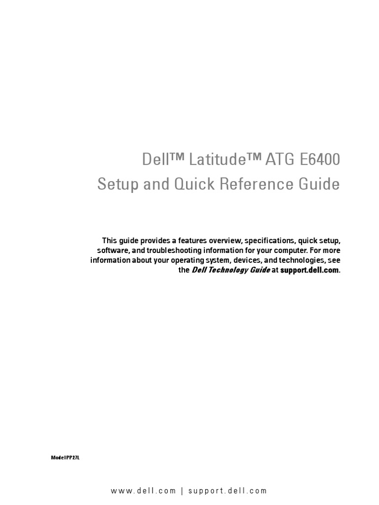 Latitude E6400 Atg Setup Guide | PDF | Internet Service Provider ...