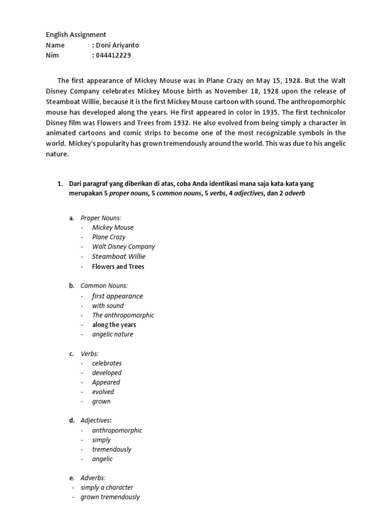 English Assignment | PDF