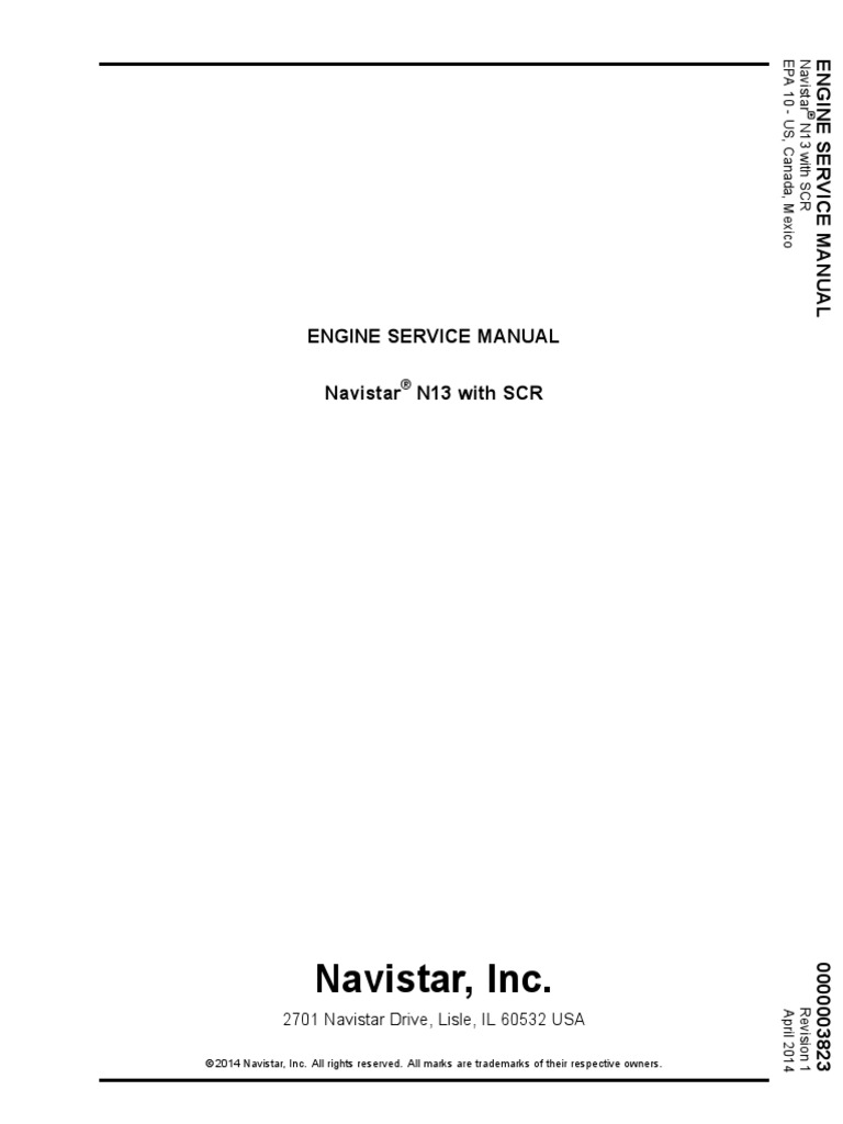 2014 N13 Engine With SCR Engine Manual | PDF | Piston | Propulsion